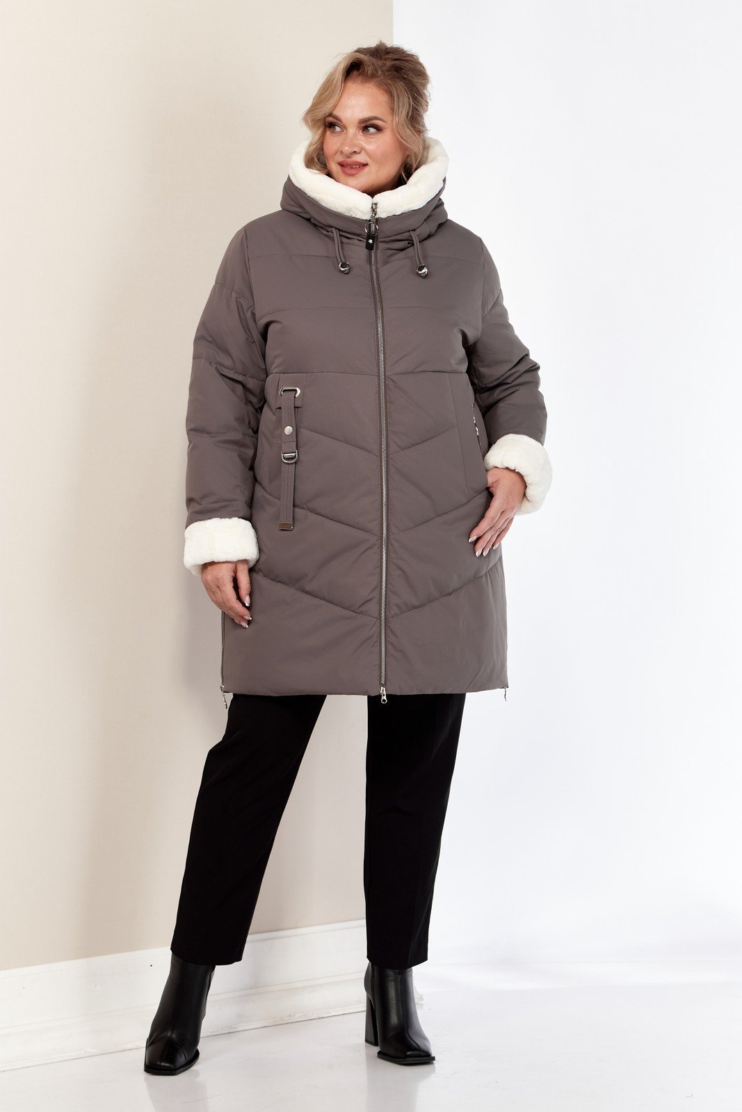 Куртка 2162 капучино Shetti купить в интернет магазине Велесмода